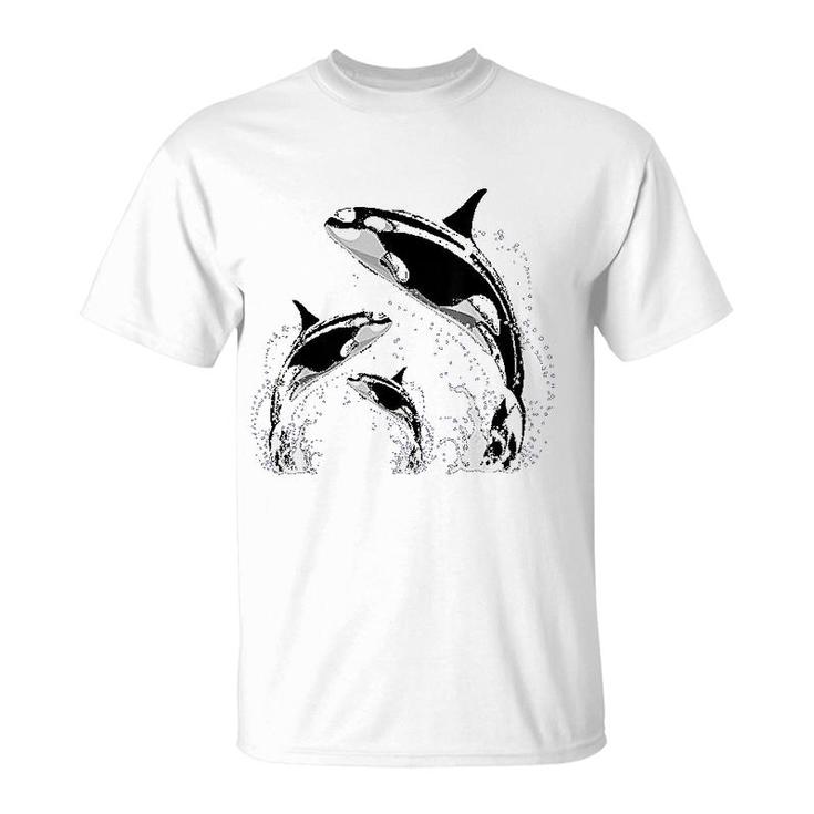 Killer Whale Gifts Jumping Orca T-Shirt | Mazezy