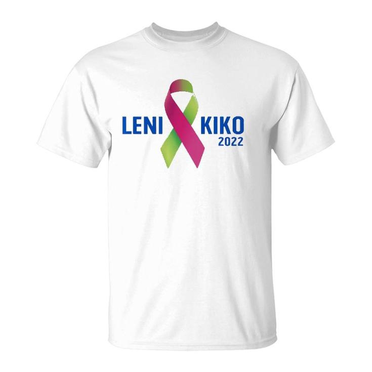 Leni Kiko 2022 Pink And Green Ribbon For Robredo Pangilinan Premium T ...