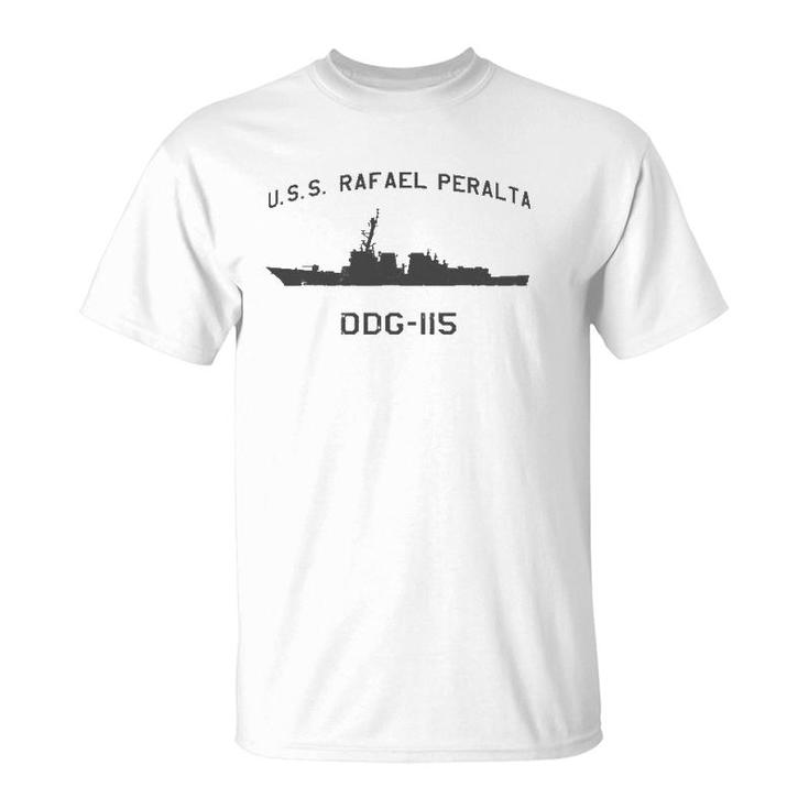 Uss Rafael Peralta Ddg 115 Destroyer Ship Waterline Tee T-Shirt | Mazezy